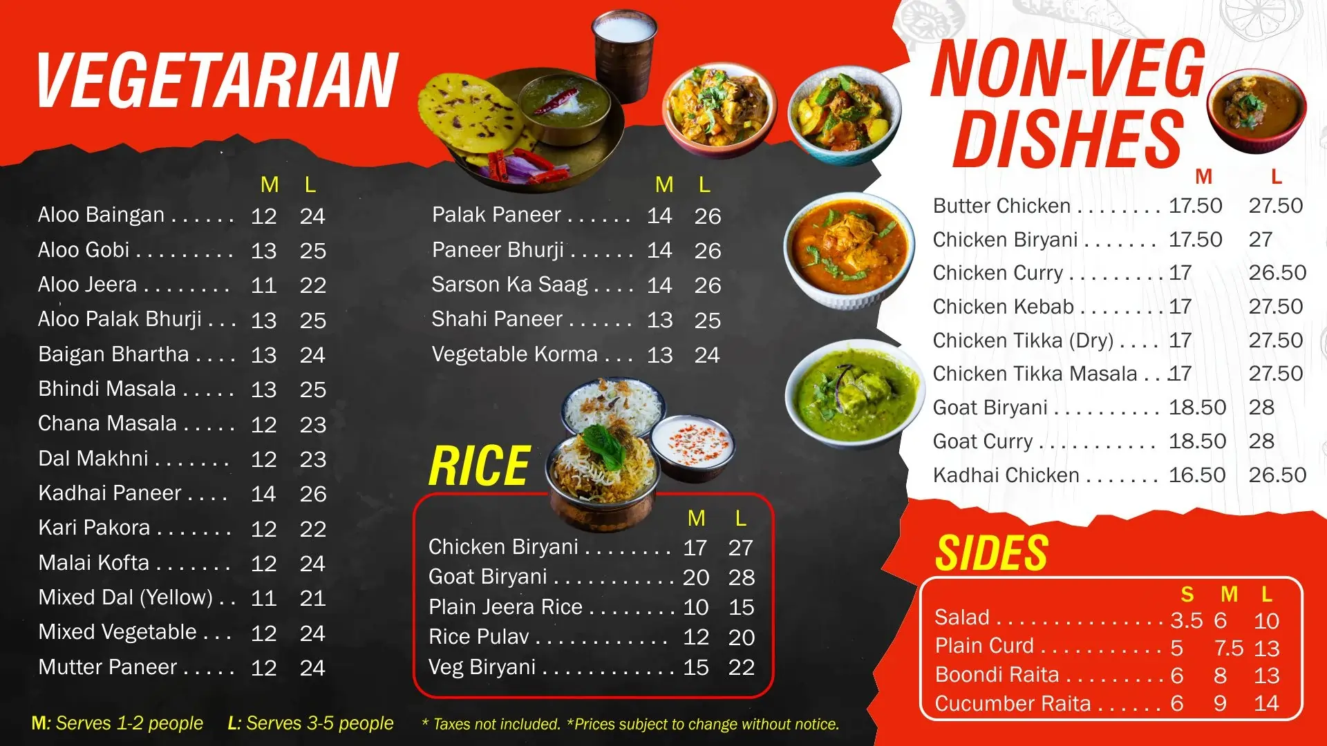 Menu – A-One's Samosas & Snacks