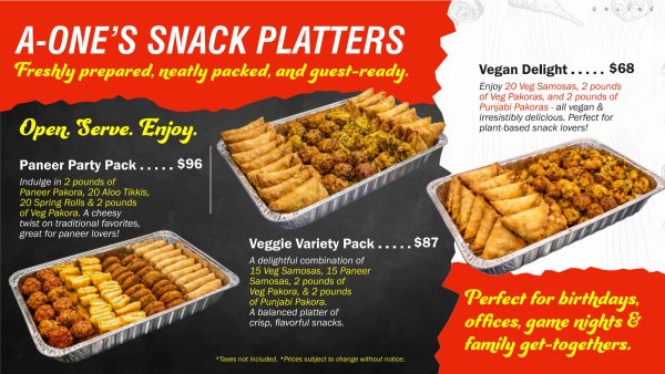 Menu – A-One's Samosas & Snacks